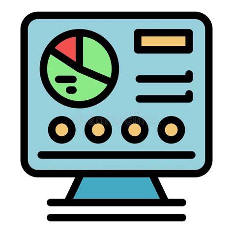 Computer Showing Business Dashboard With Analytics Data Charts And Pie
