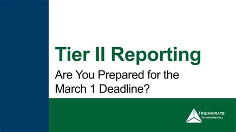 Tier Ii Reporting Are You Prepared For The March 1 Deadline Pdf