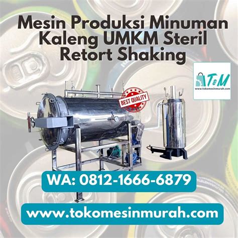 Mesin Produksi Minuman Kaleng UMKM Steril Tokomesinmurah