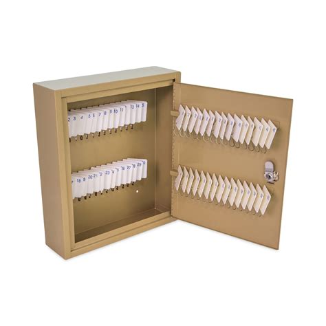 Controltek® Key Lockable Key Cabinet 60 Key Metal Sand 1063 X 3 X