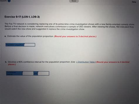 Solved Ework Saved Help Exercise 9 17 Lo9 1 Lo9 3 The Fox