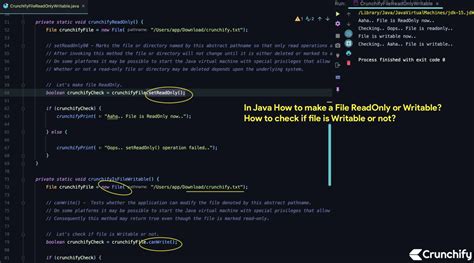In Java How To Make A File Readonly Or Writable How To Create New File