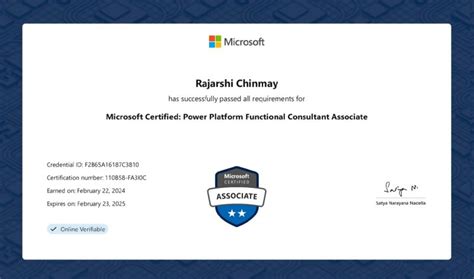 Chinmay Rajarshi On Linkedin Completed Microsoft Power Platform Functional Consultant