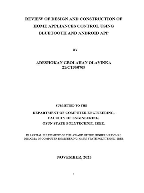 Design And Construction Of Home Appliances Control Using Bluetooth