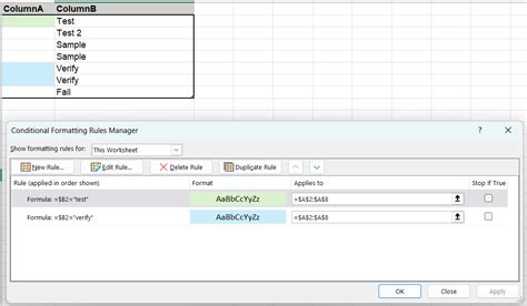 How Do You Conditional Format A Cell That Contains Partial Text Based In Another Cell