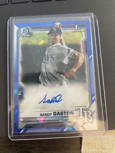 2021 Bowman Chrome Sapphire Sandy Gaston Prospect Autograph Auto Bspa Sg Ebay