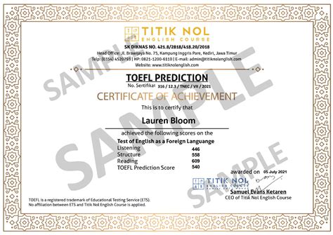 Apa Itu Toefl Prediction Test Titik Nol English Course