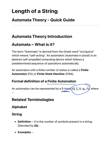 Automata Theory Quick Guide Pdf Automata Theory Linguistics