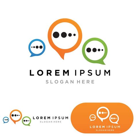 버블 채팅 소셜 템플릿 및 기호 프리미엄 벡터