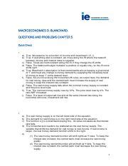 Macroeconomics: Chapter 5 Analysis and Equilibrium | Course Hero
