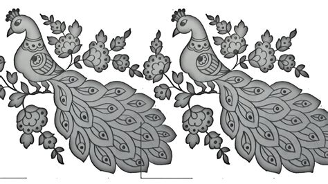 How To Draw Peacock With Beautiful Feather Design Pencil Art YouTube