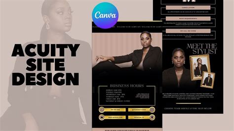 diy acuity site design tutorial in canva hair stylist esthetician
