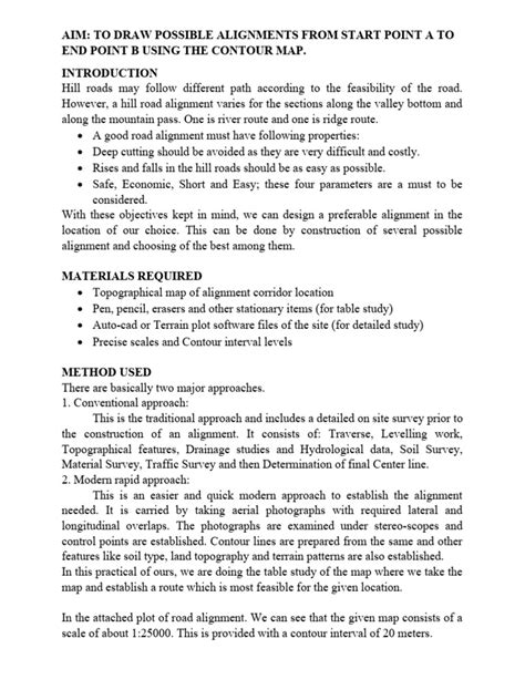 Low Volume Road Practical Pdf Contour Line Topography