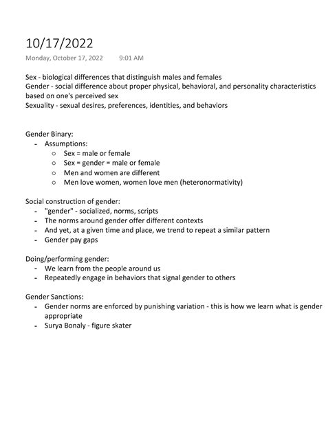 10172022 Wenjie Liao Sex Biological Differences That Distinguish Males And Females Gender