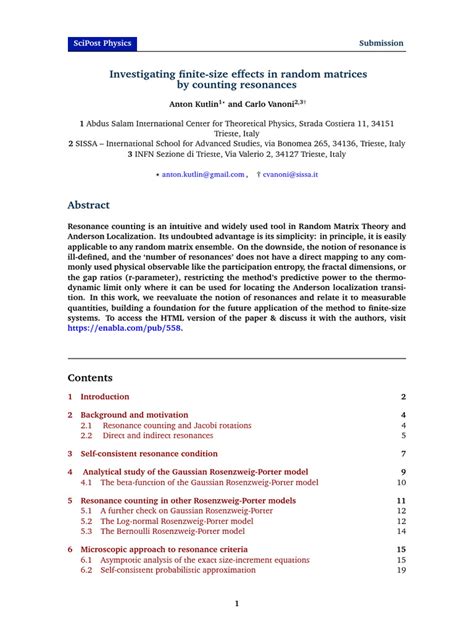investigating finite size effects in random matrices by counting