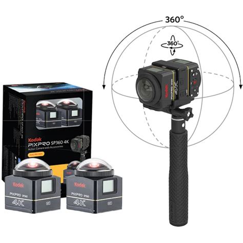 Kodak PIXPRO SP360 4K Action Camera Dual Pro Pack - Action & 360 ...