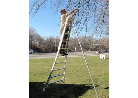Aluminum Tripod Orchard And Landscaping Ladder Advanced Ladders And