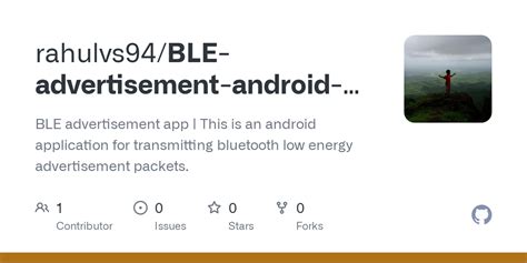 GitHub Rahulvs BLE Advertisement Android Application BLE Advertisement App This Is An