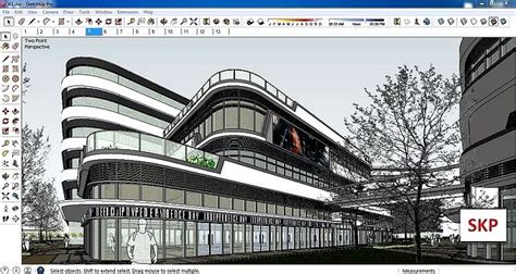 Sketchup Commercial And Office Complex A1 3d Model
