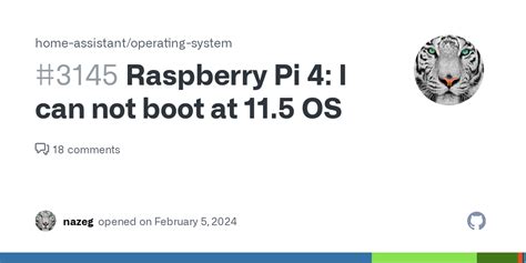 raspberry pi 4 i can not boot at 11 5 os · issue 3145 · home