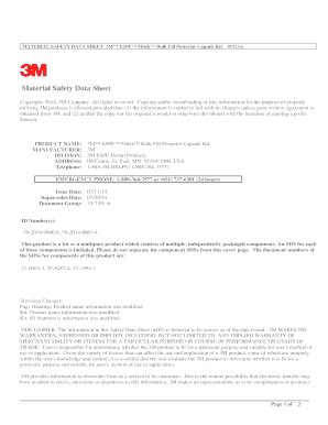 Fillable Online MATERIAL SAFETY DATA SHEET M ESPE Filtek Bulk Fill Posterior Capsule Kit Fax