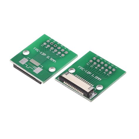Ffc Fpc 12 Pin Adapter Board 1mm To 2 54mm Soldered Connector Roboticsdna