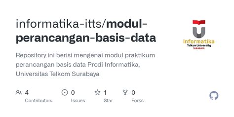 Github Informatika Ittsmodul Perancangan Basis Data Repository Ini