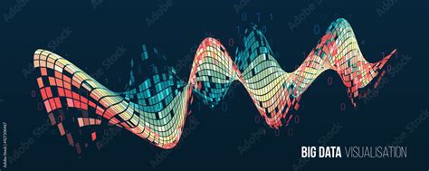 Big Data Visualization Abstract Background With Spiral Array And