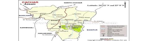 Map Of Cachar District Showing The Location Of Study Area Assam