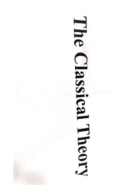 The Classical Theory Pdf