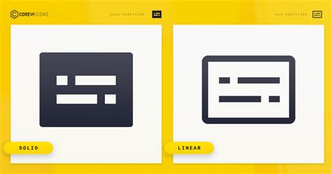 Subtitles Icon · Linear · Coreui Icons · Svg Javascript Typescript