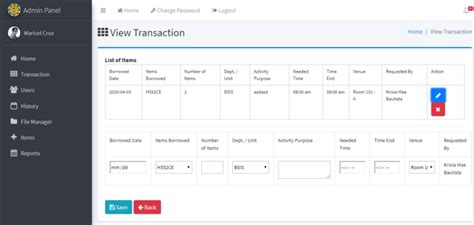 RFID Based Equipment Management In PHP And MySQL