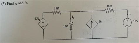 Solved 5 Find I1 And I2 Chegg Com