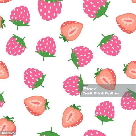 화이트 백그라운드에 핑크 폴카 도트를 곁들인 귀여운 신선한 딸기 0명에 대한 스톡 벡터 아트 및 기타 이미지 0명 과일 꽃 식물 Istock