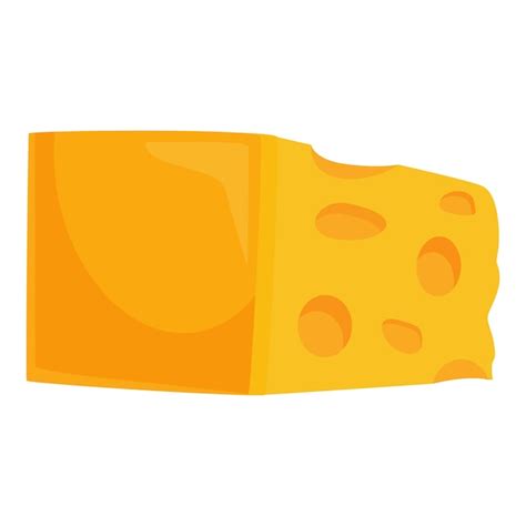 Premium Vector Block Of Cheese With Bite Missing On White Background