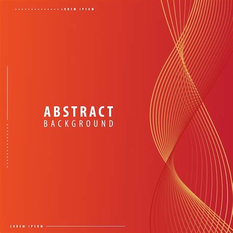 물결 모양의 벡터 Ornange 그라데이션 추상 동적 배경입니다 모션 일러스트레이션 프리미엄 벡터