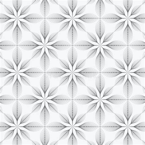 Abstract Leaves On Garland Vector Pattern Repeating Linear Skeleton Leaves Or Abstract Flower