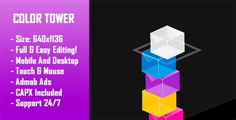 Color Tower Html5 Game Mobile Version Construct 2 Construct 3