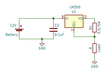 how to design constant current source using lm350
