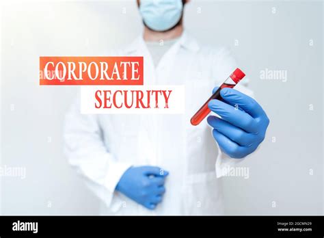 Conceptual Caption Corporate Security Concept Meaning Practice Of Protecting Business Property