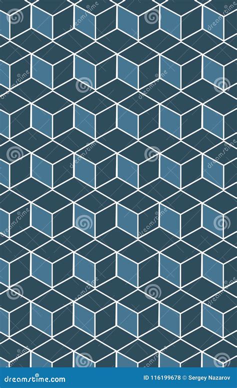 Pattern With Geometric Cube Pattern Stock Illustration Illustration Of Design Grid 116199678