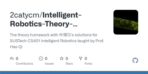 Github 2catycm Intelligent Robotics Theory Homework The Theory Homework With 叶璨铭s Solutions