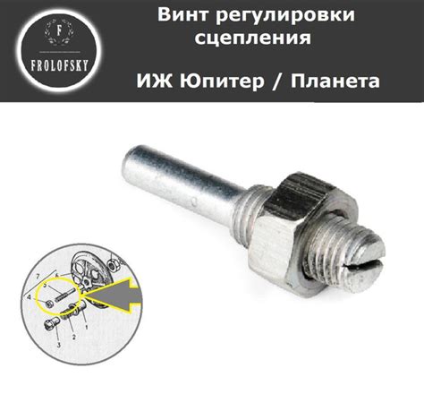 Винт регулировки сцепления ИЖ, КПП Урал (С гайкой, шлиц) - купить по ...