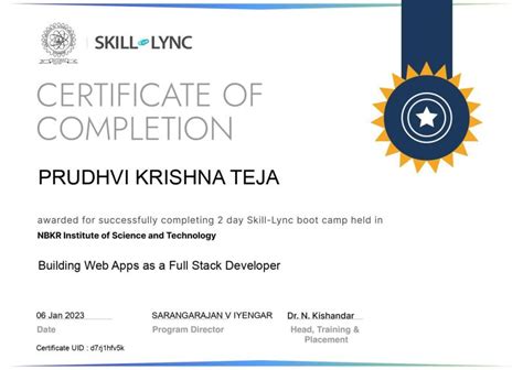krishna teja prudhvi on linkedin skilllync bootcamp webapp