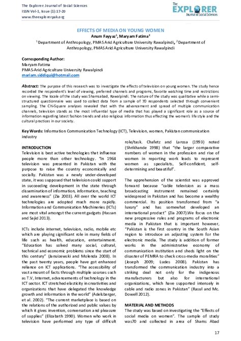 Pdf Effects Of Ict On Young Women