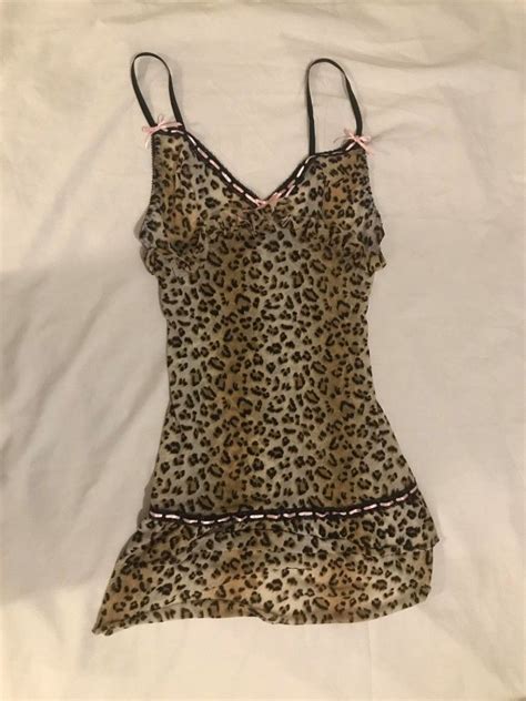 Leopard Print Lingerie Women S Fashion Dresses Sets Dresses On Carousell