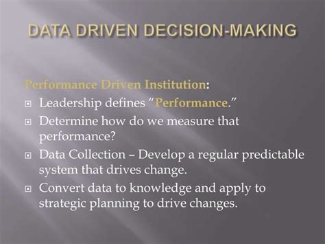 Data Driven Decision Making Presentation Pptx