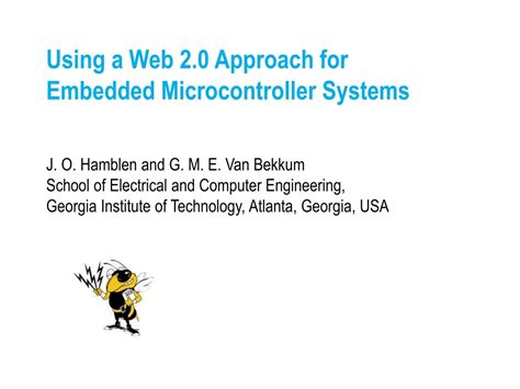 Ppt Using A Web 20 Approach For Embedded Microcontroller Systems
