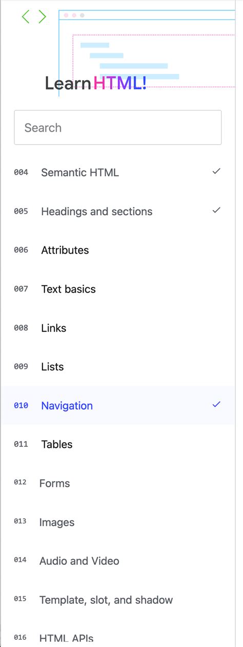 Navigation Web Dev