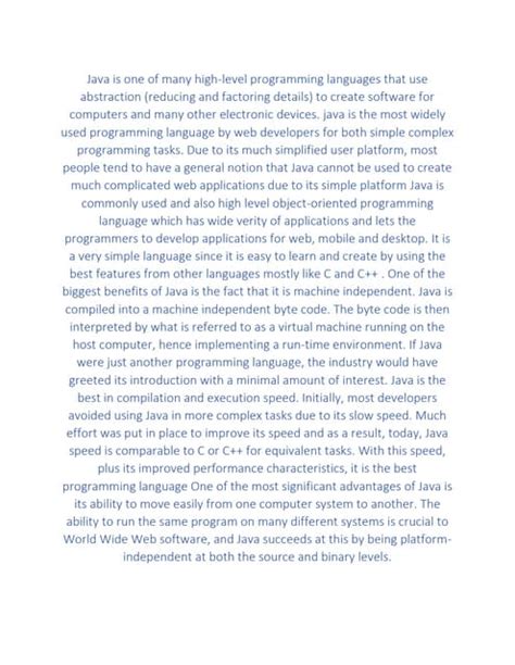 Java Notesdocx Programming Languages Computing